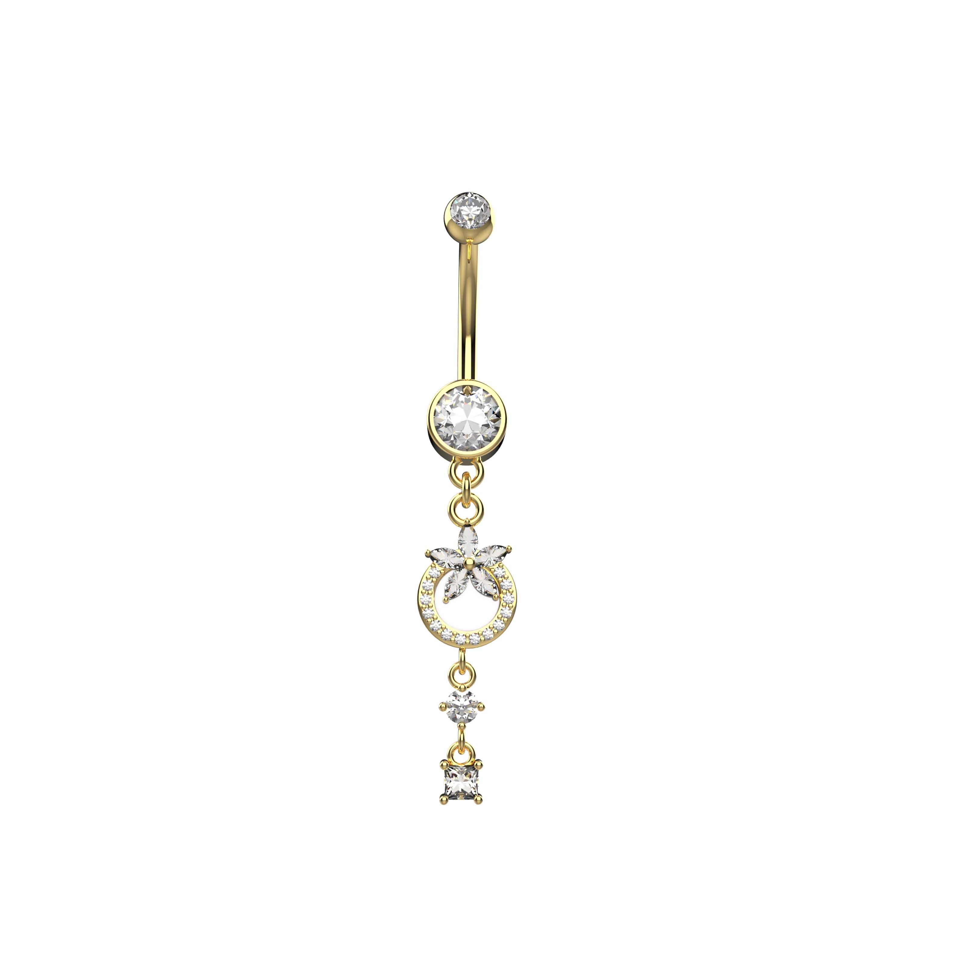 Diamond Belly Button Ring | Elegant Dainty Navel Jewelry – The Ethnic ...