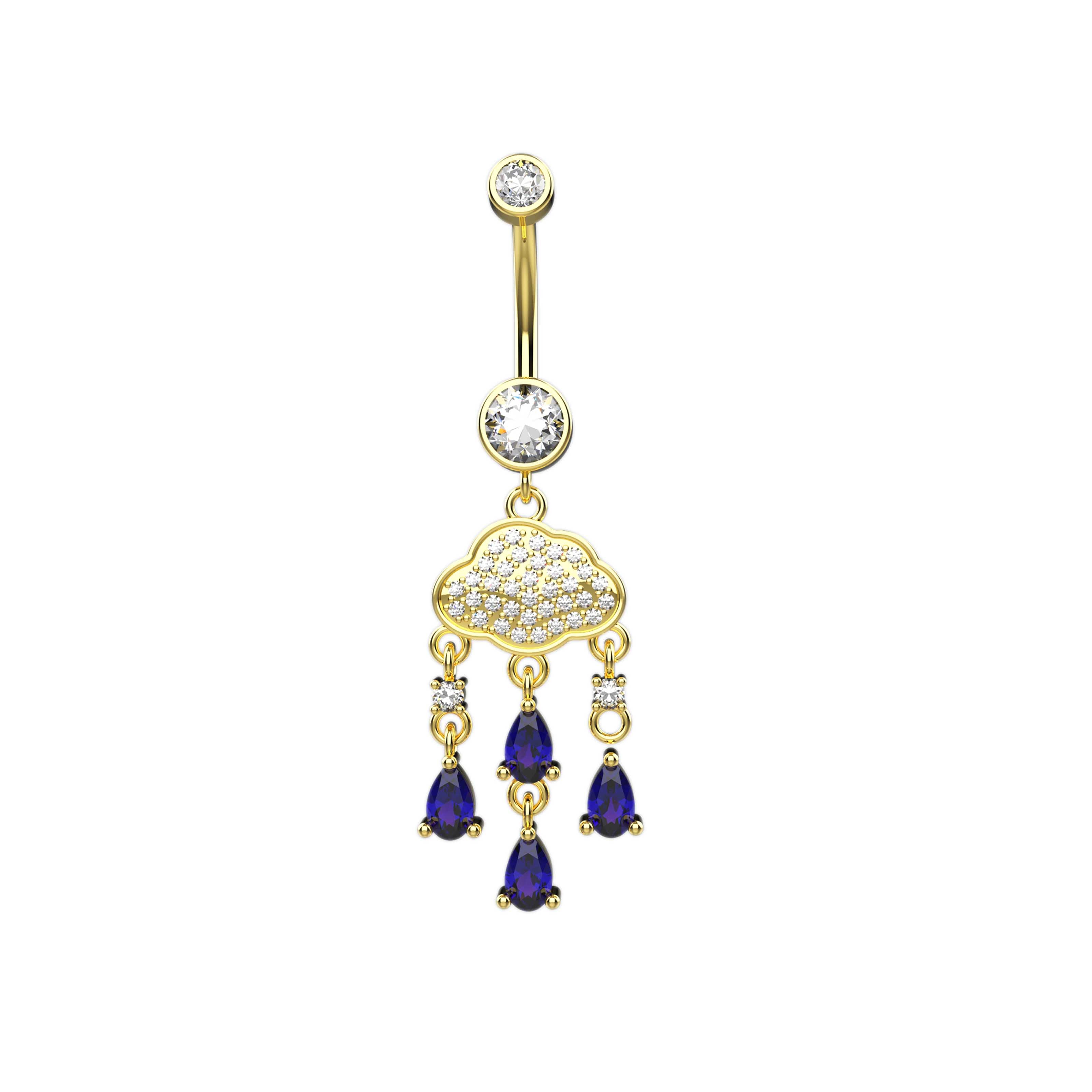 Floating Belly Button Ring | Dainty Navel Piercing – The Ethnic Jewels