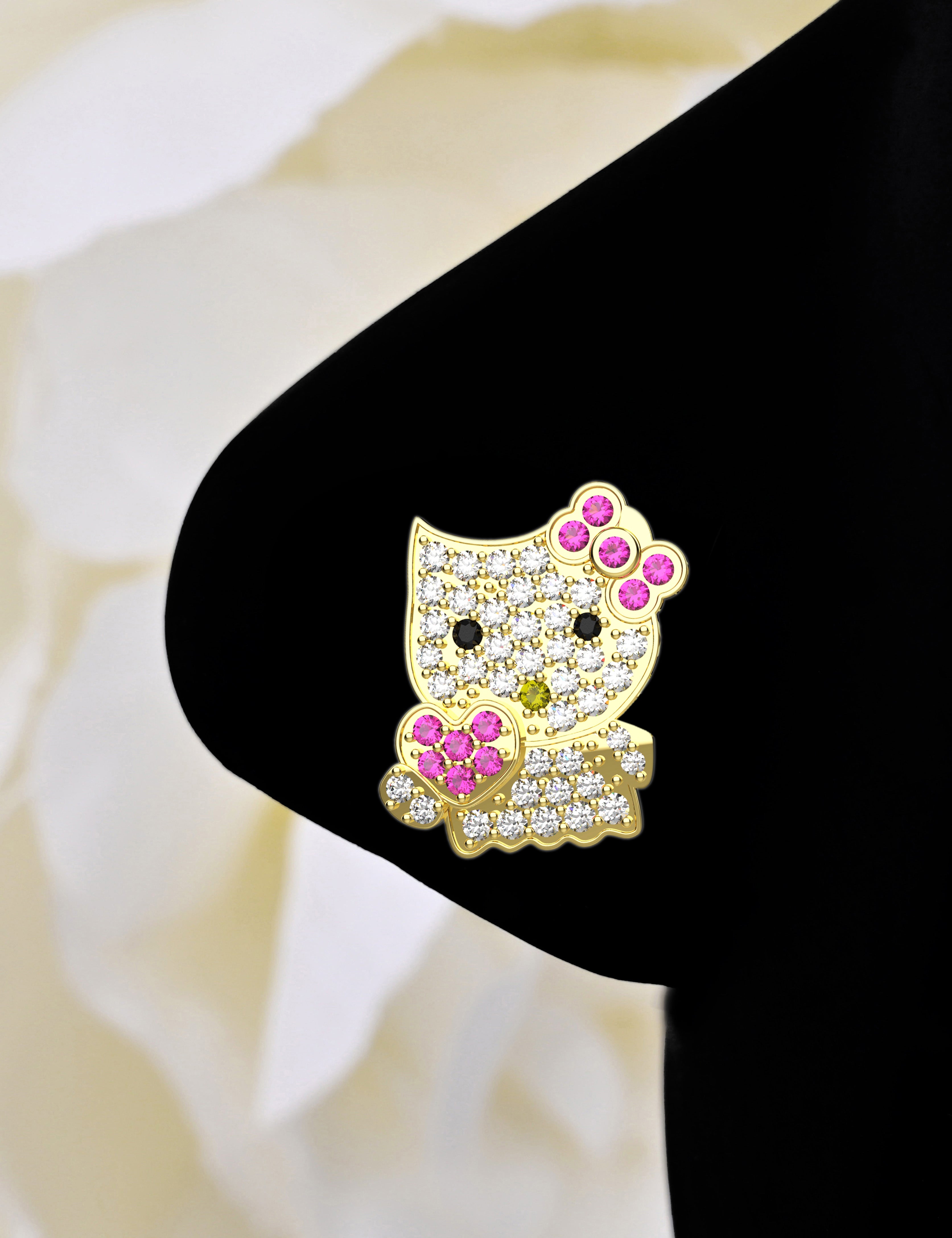 Hello Kitty Nose Stud – Cute & Trendy Nose Ring – The Ethnic Jewels
