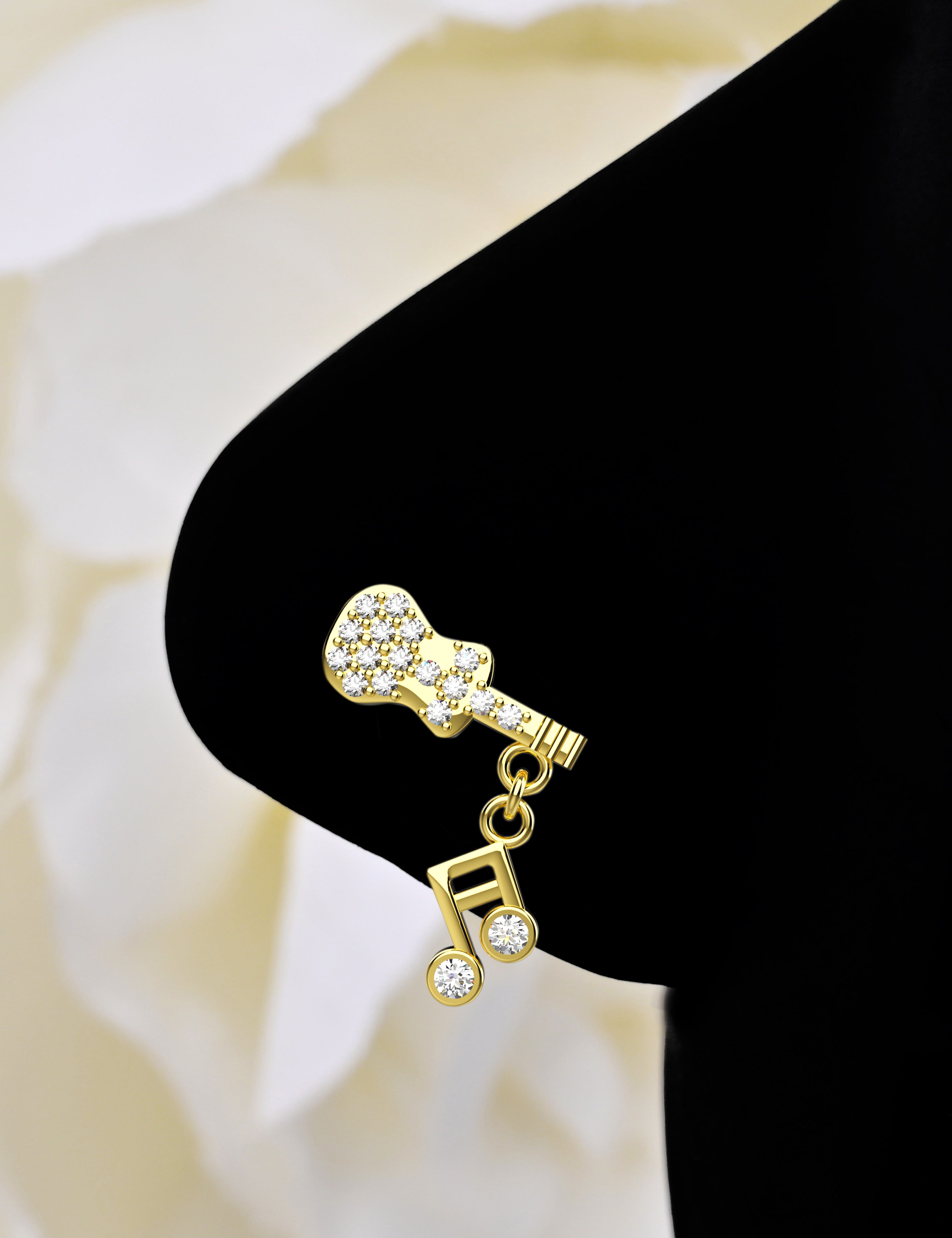 Guitar Nose Ring – Musical Instrument Nose Piercing Jewelry – The ...