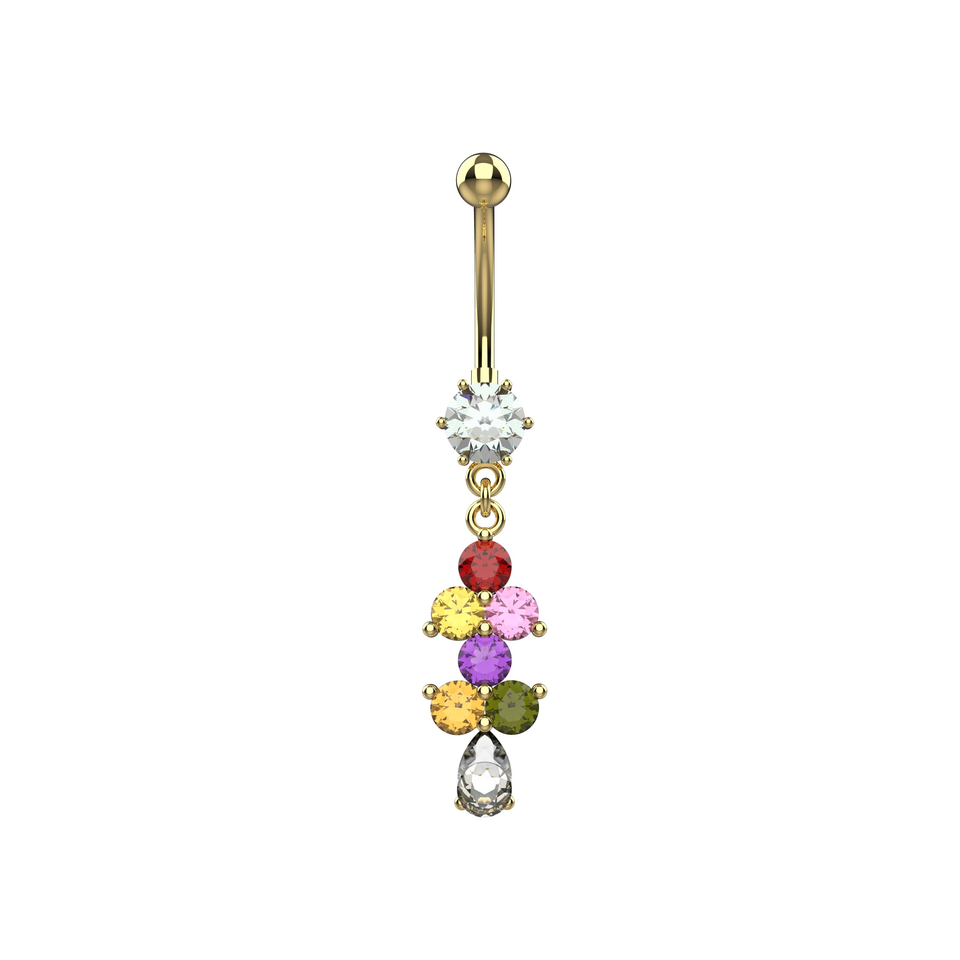 Floating Navel Piercings – Modern Belly Ring Piercing Style – The ...