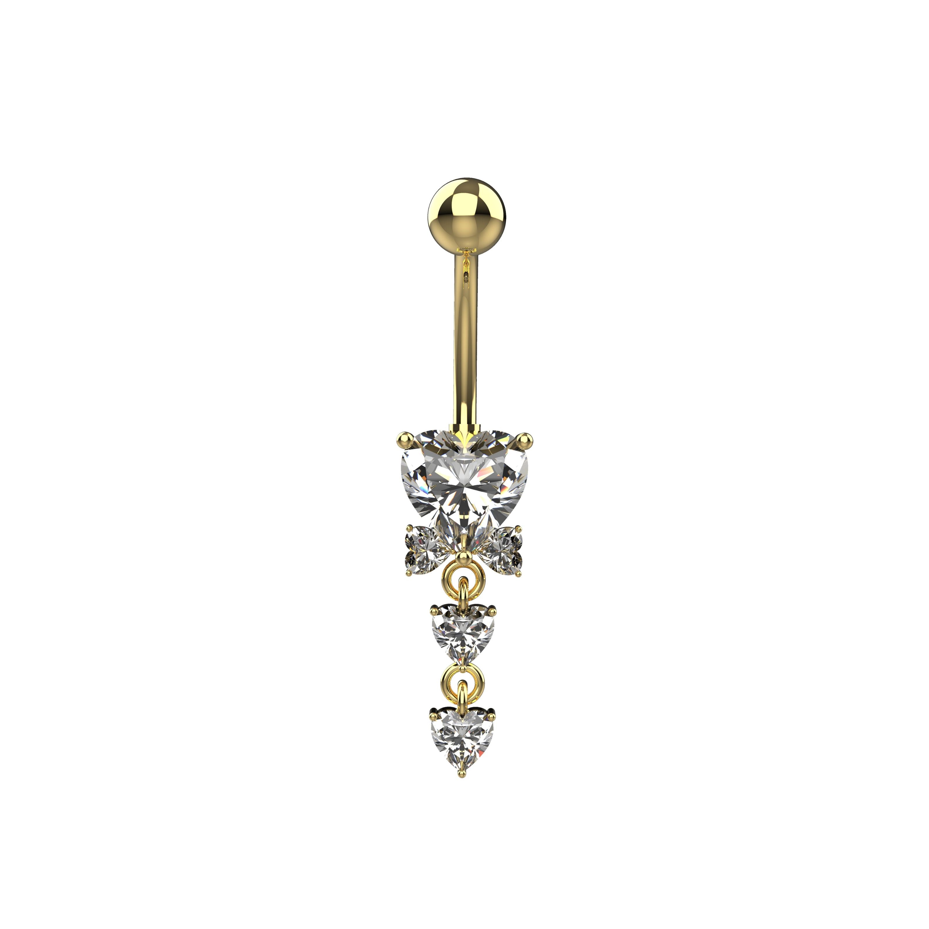Floating Navel Ring – Belly Button Piercing Jewelry – The Ethnic Jewels